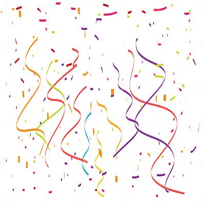 Falling Confetti and Streamers , Illustration Stock Vector ...