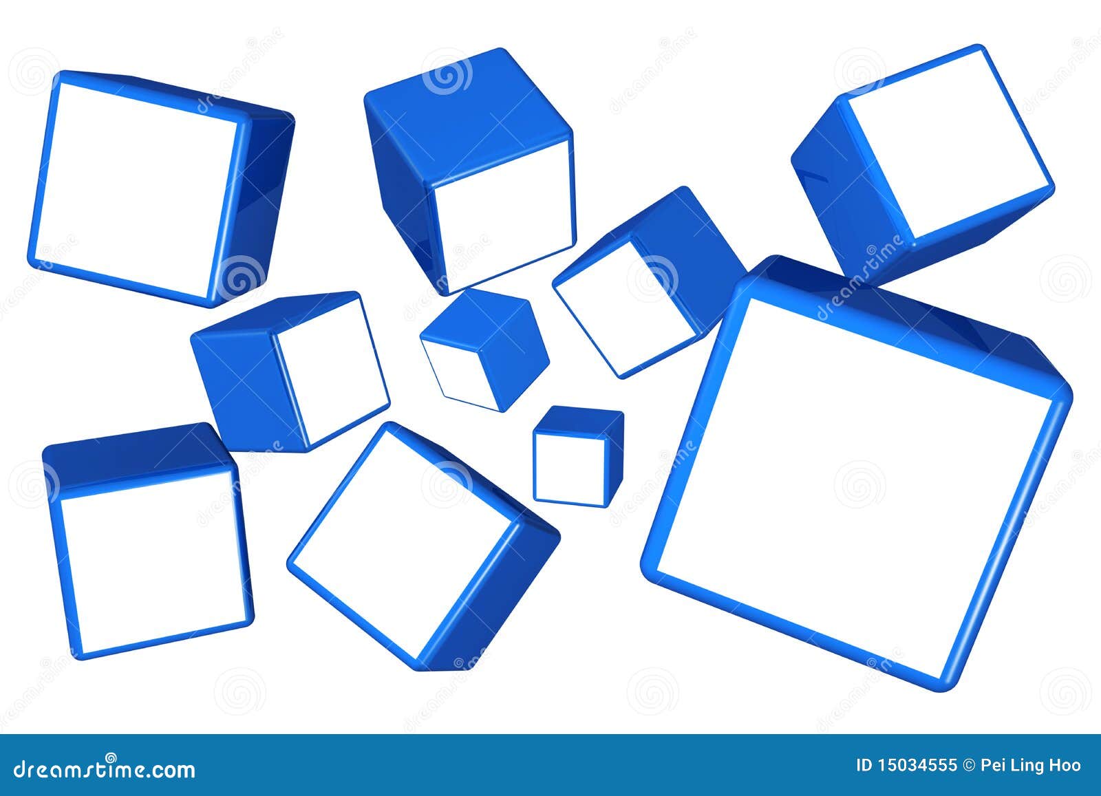 Falling Cube Photo Frame Gallery Concept Stock Illustration ...