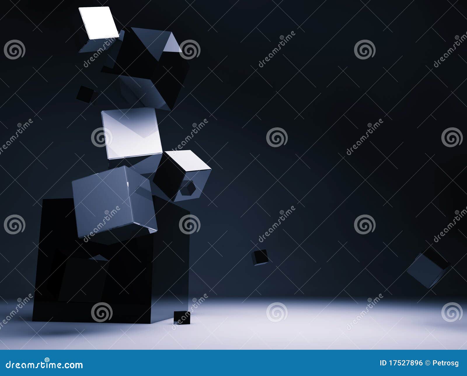 Falling cubes stock illustration. Illustration of night - 17527896