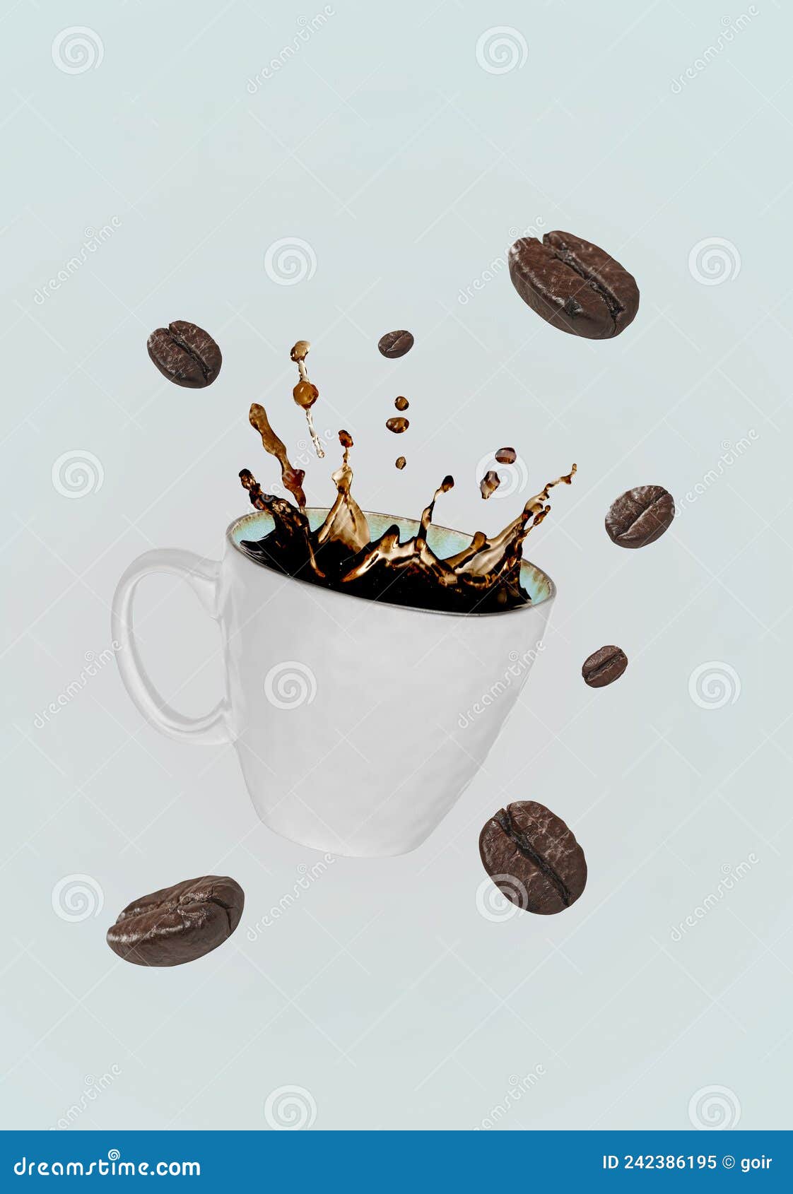 Spilling coffee stock image. Image of drink, liquid - 242386195