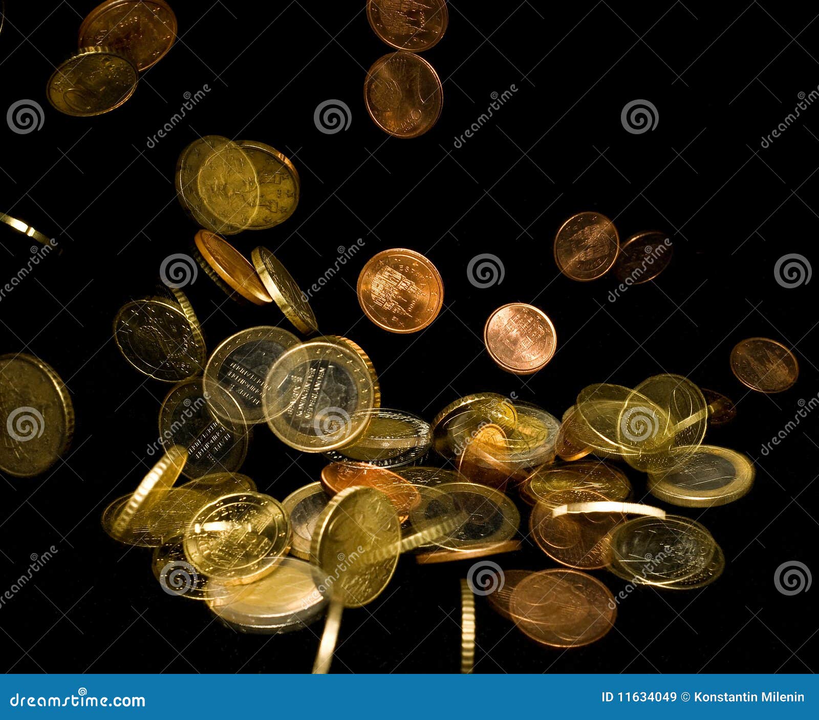 Falling currency of euro stock image. Image of investing - 11634049