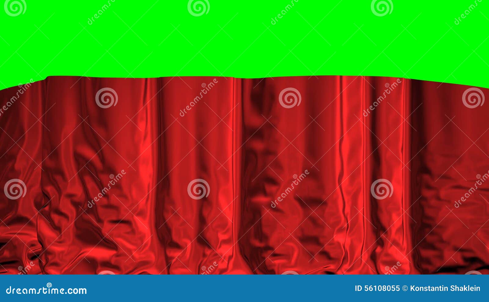 Falling Curtain on a Green Background Stock Video - Video of design ...