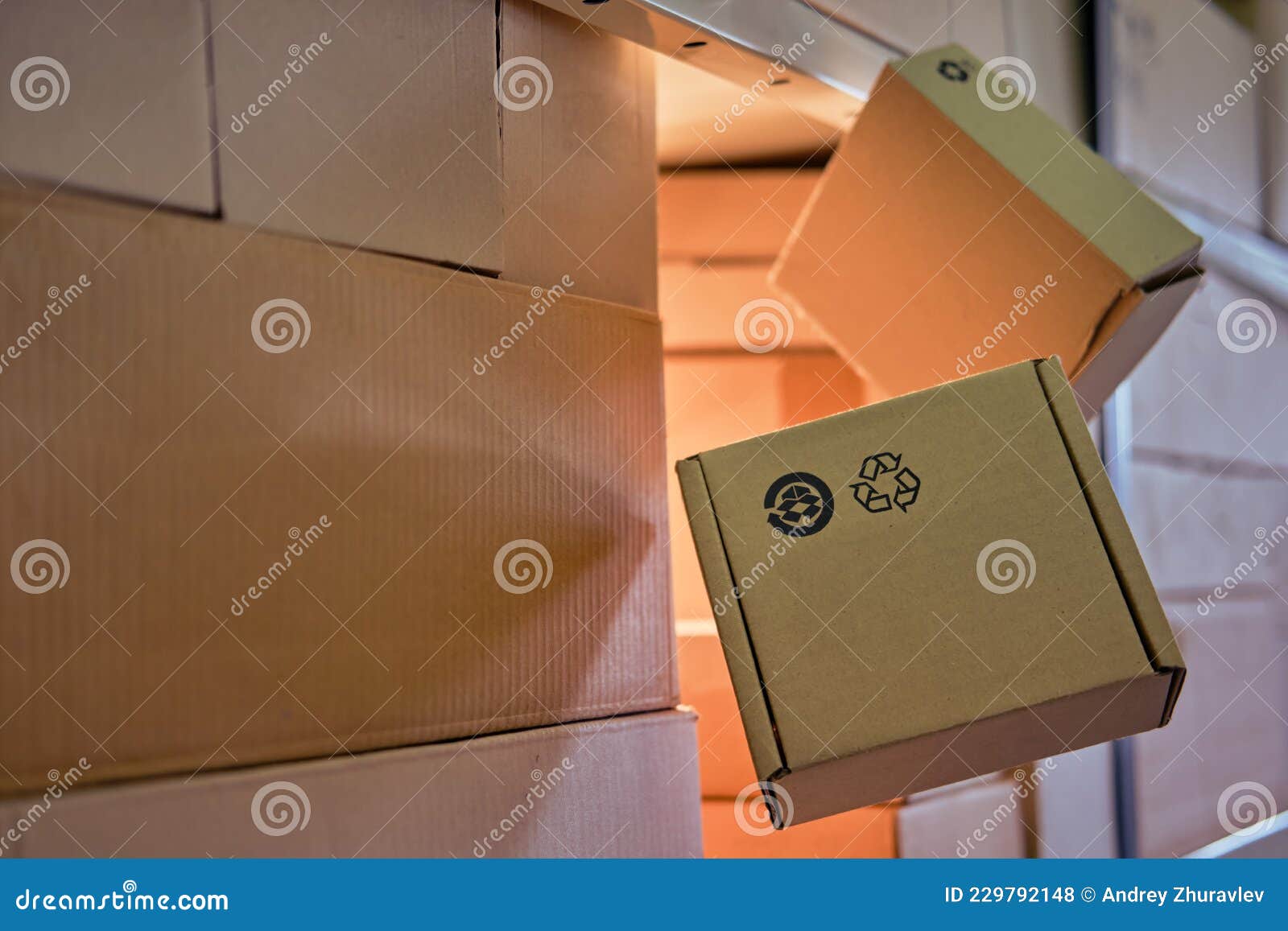 Falling and Damage To Packaging and Goods in Parcels in the Warehouse ...