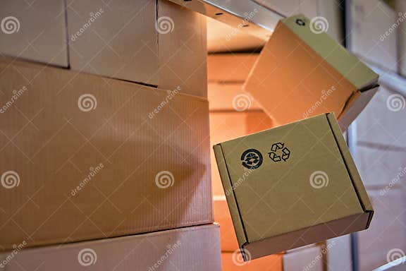 Falling and Damage To Packaging and Goods in Parcels in the Warehouse ...