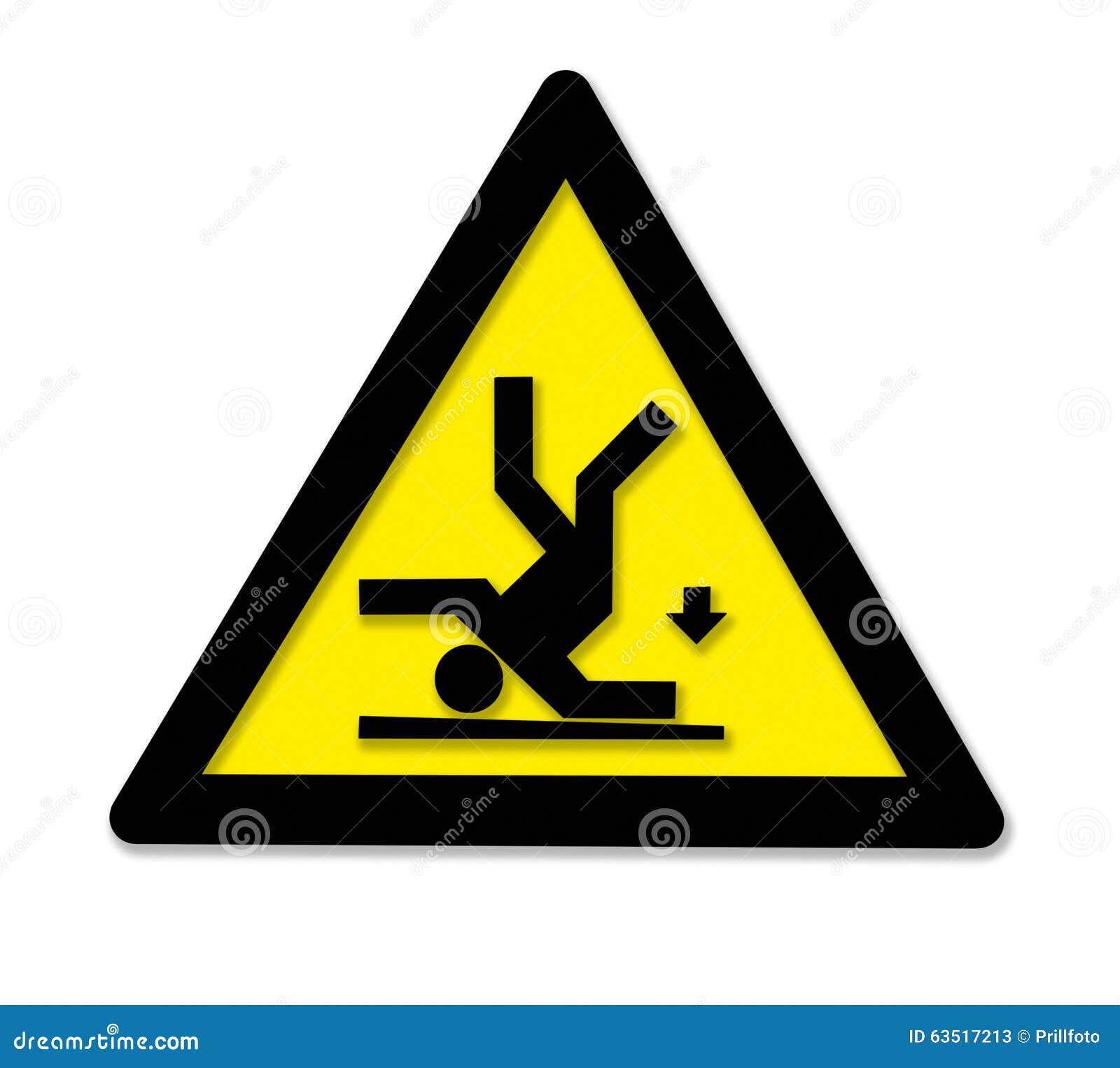 Falling danger sign stock image. Image of person, silhouette - 63517213
