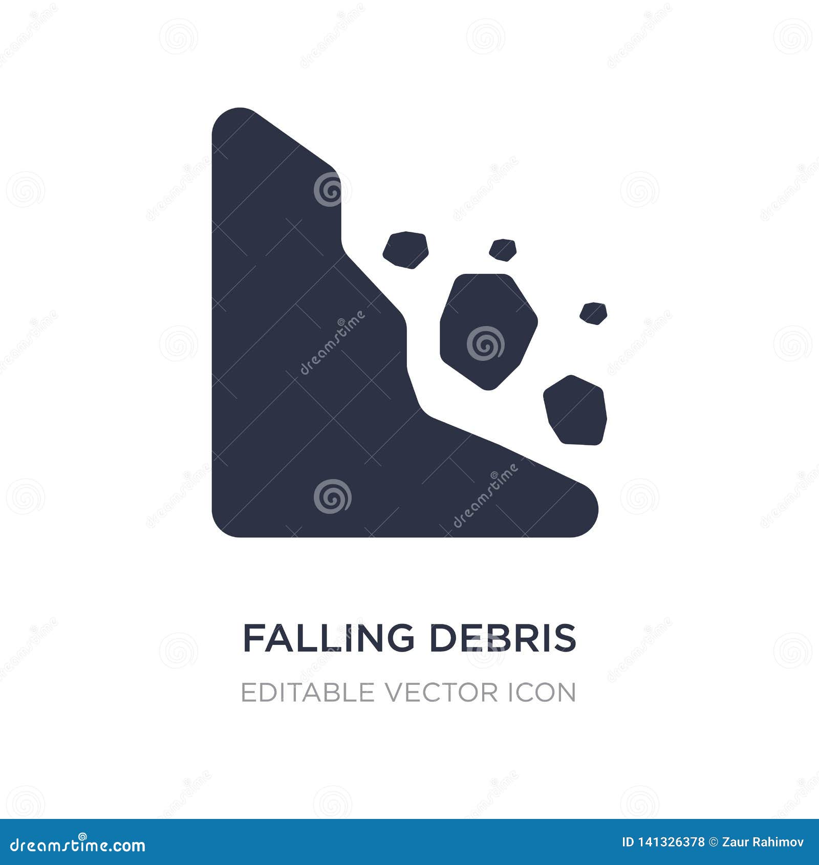 Falling Debris Icon on White Background. Simple Element Illustration ...