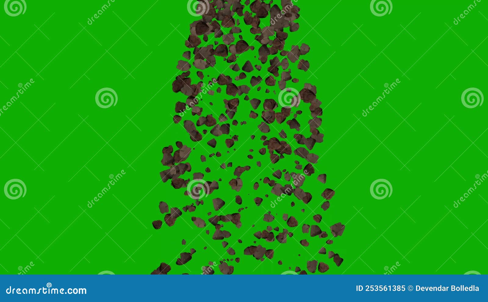 Falling Debris Particles Motion Graphics with Green Screen Background ...