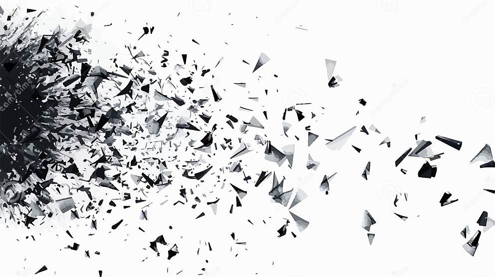 Falling Debris on White Background AR 169 Stock Vector - Illustration ...