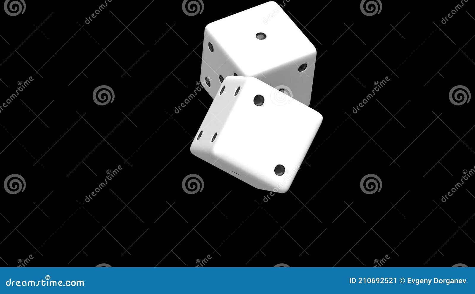 Falling Dice on a Black Background 3d Animation Stock Video - Video of ...