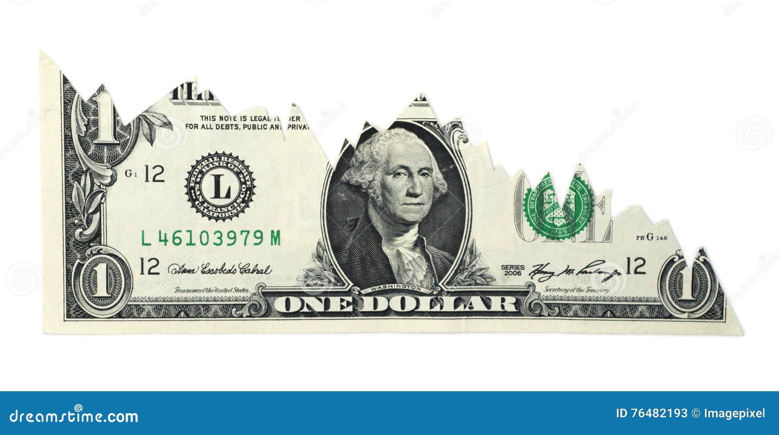 Inflation, Dollar Hyperinflation With Black Background. One Dollar Bill ...