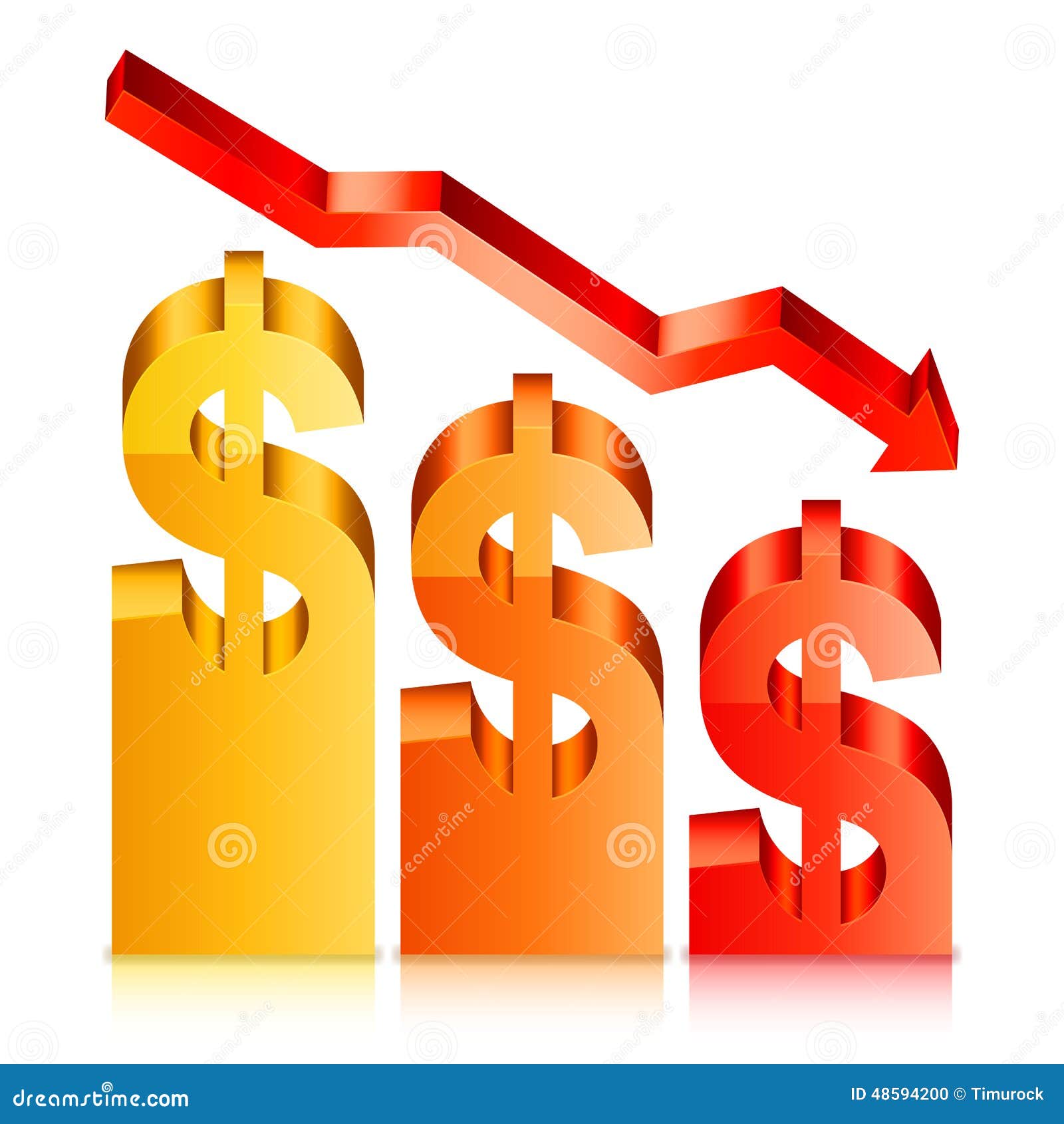 Dollar Rate Decrease And Increase. Coin Icon. Money Arrow Up And Down. Cost Reduction. Vector On ...