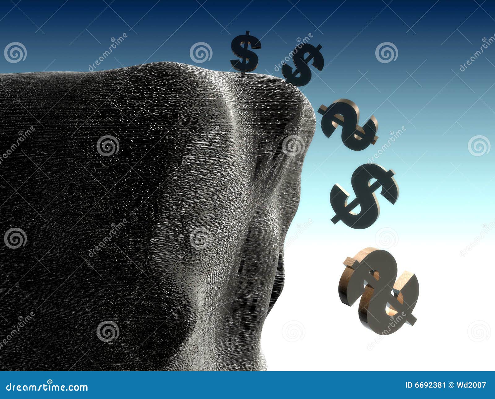 Falling dollar sign stock illustration. Illustration of rate - 6692381