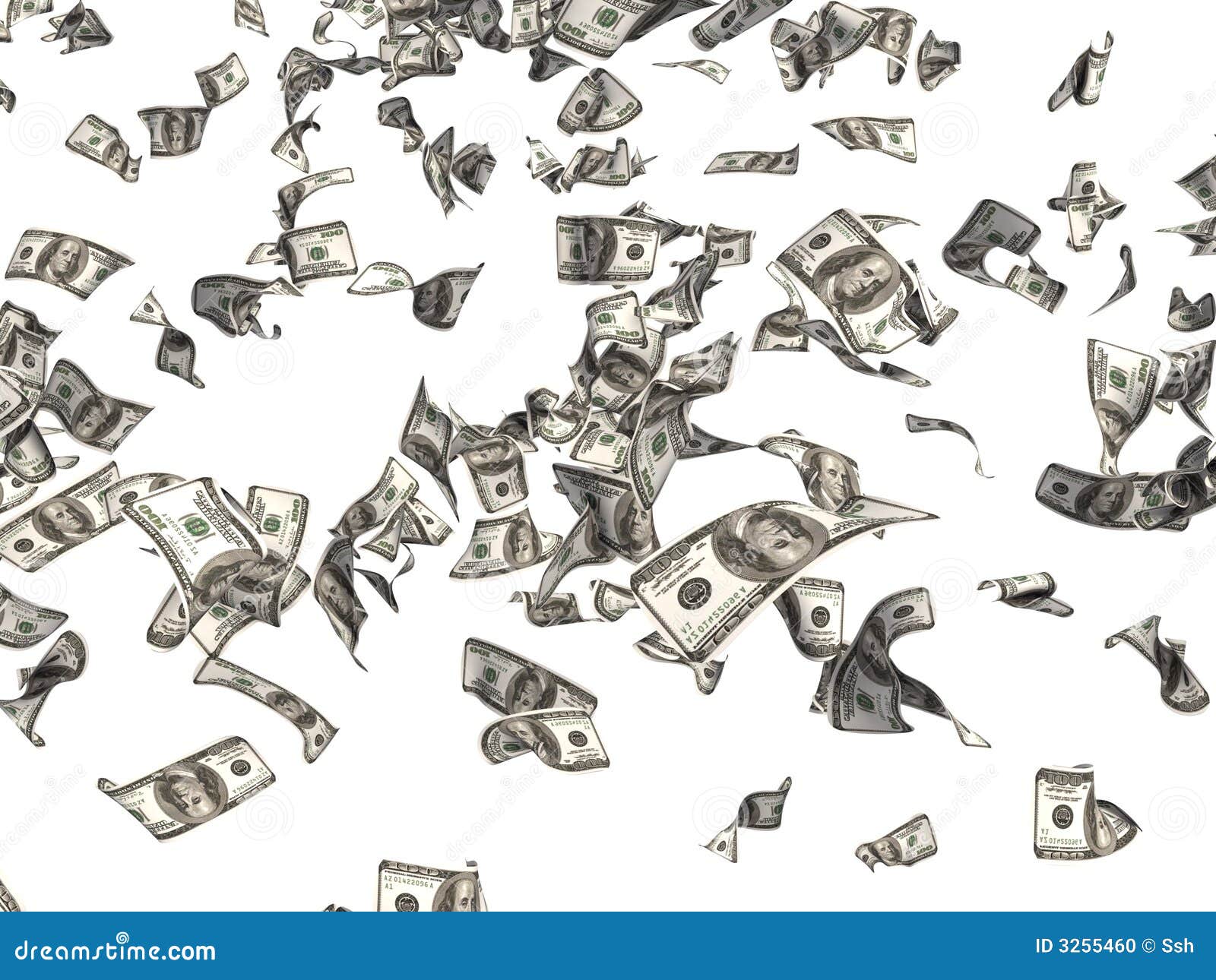 Falling dollars stock illustration. Illustration of counting - 3255460