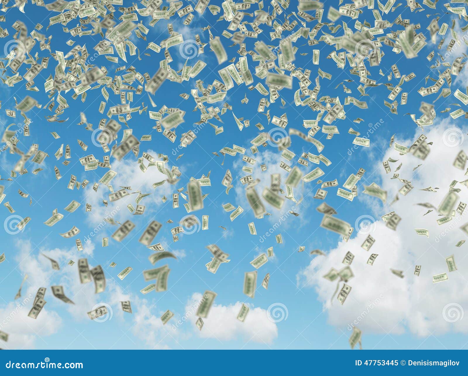 Falling dollars stock image. Image of paper, nature, banknote - 47753445