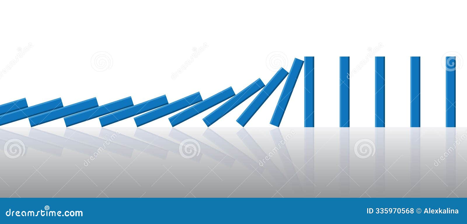 Falling Domino Effect. Concept of Bankruptcy, Problems and Risk Stock ...
