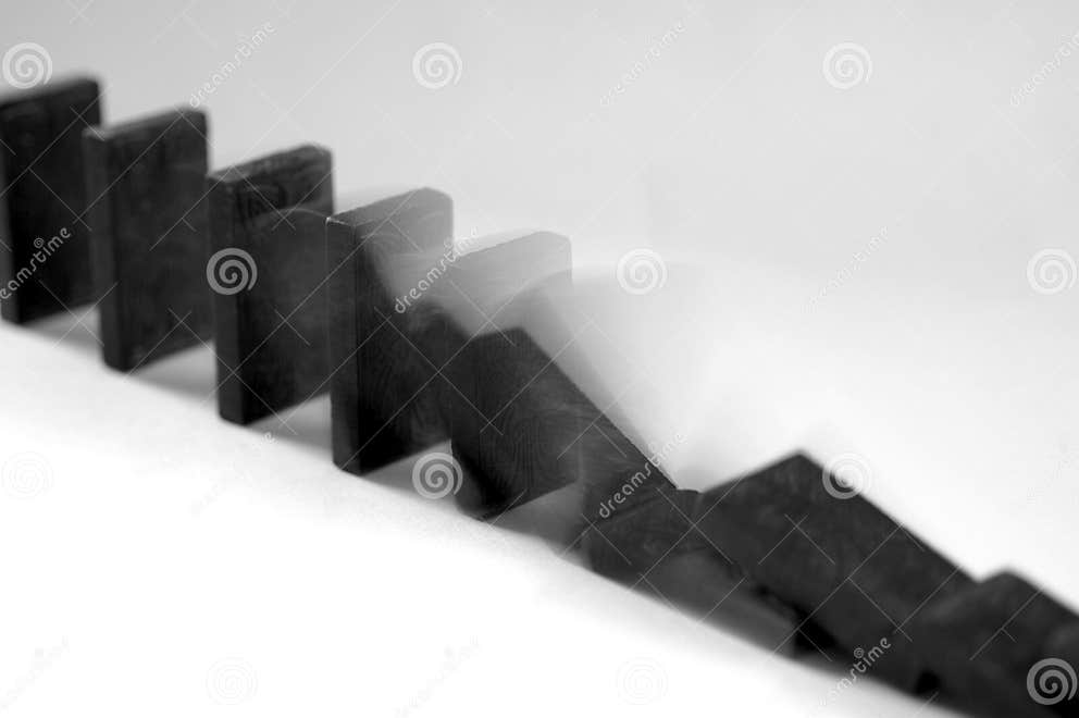 Falling dominos 1 stock image. Image of knock, events, sequence - 921761