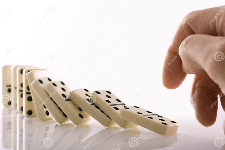 Falling dominos stock image. Image of knocking, falling - 7060571