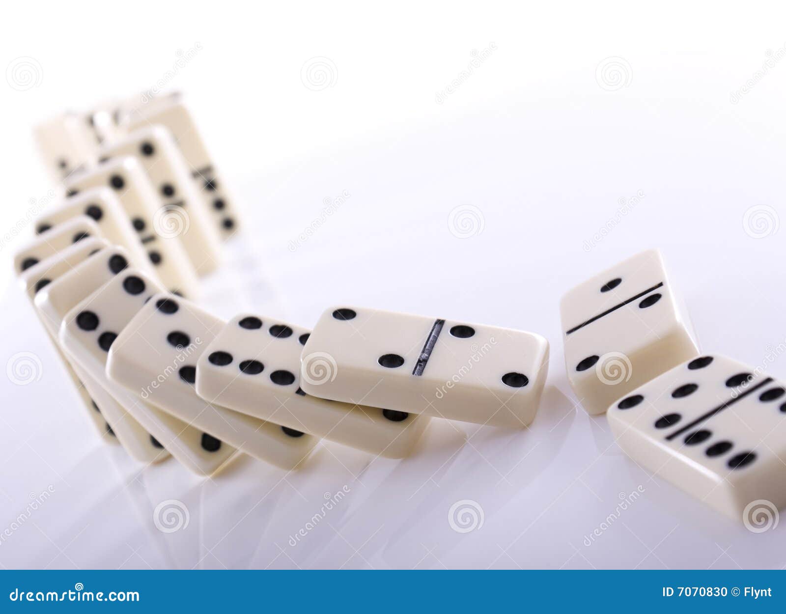 Falling dominos stock photo. Image of rectangle, domino - 7070830