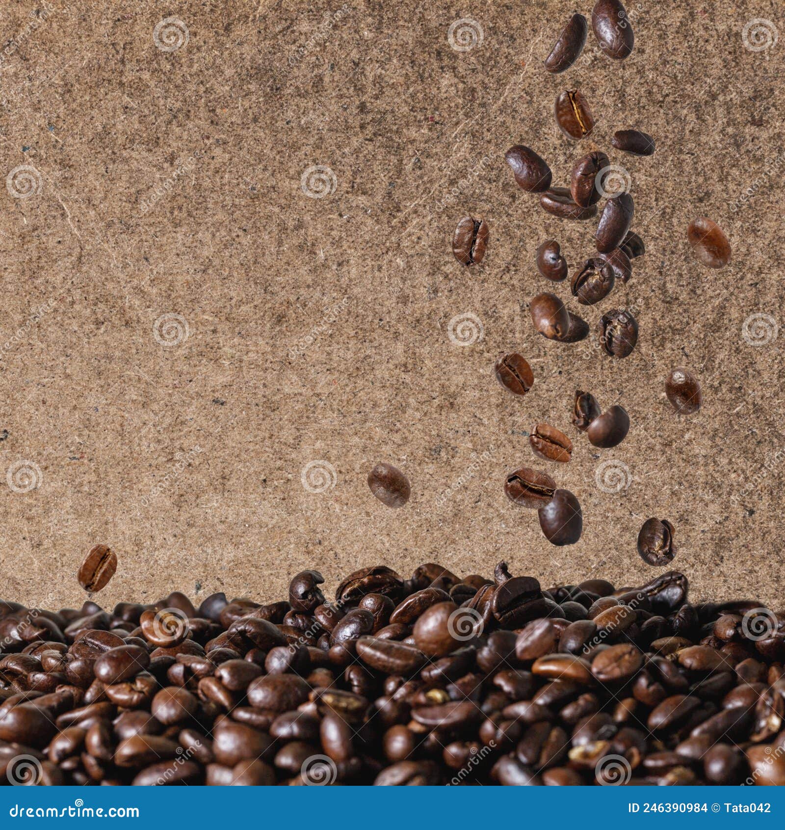 Falling Down Coffee Beans Isolated on White Stock Photo - Image of ...