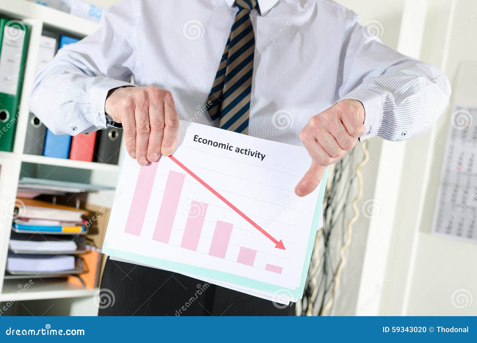 Falling Down of Economic Activity Stock Photo - Image of market ...