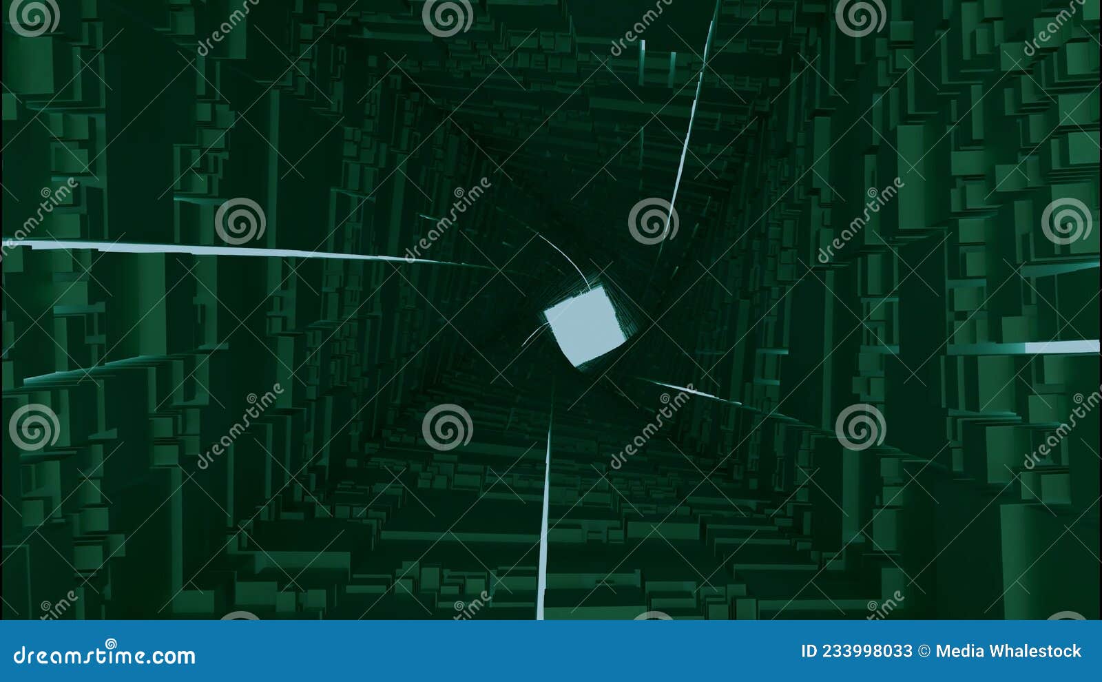 Falling Down In Enclosed Space Of The Elevator With Green Walls ...