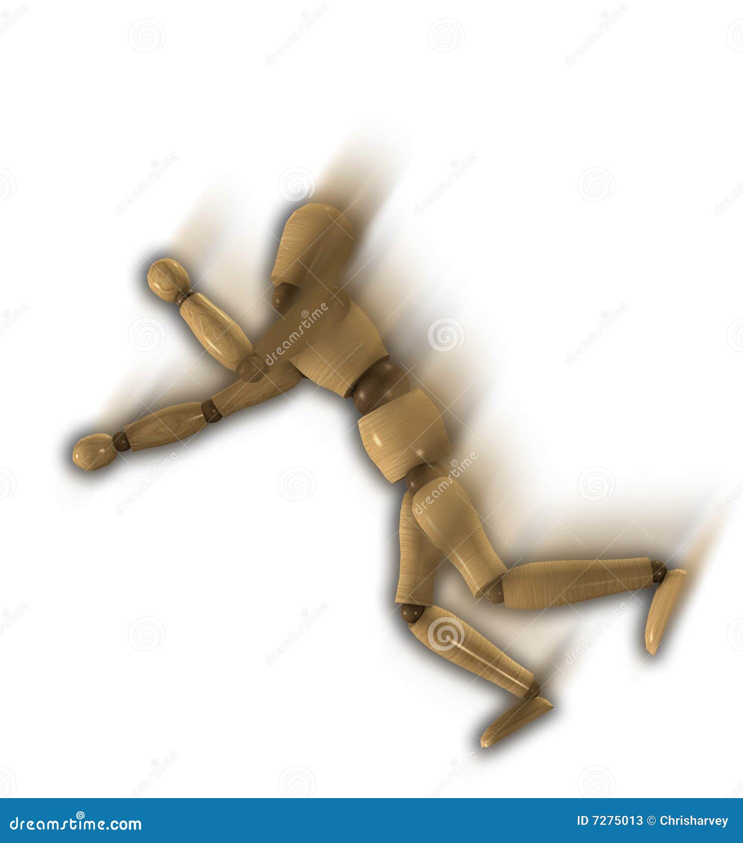 Falling Down Wooden Mannequin Stock Illustration - Illustration of ...