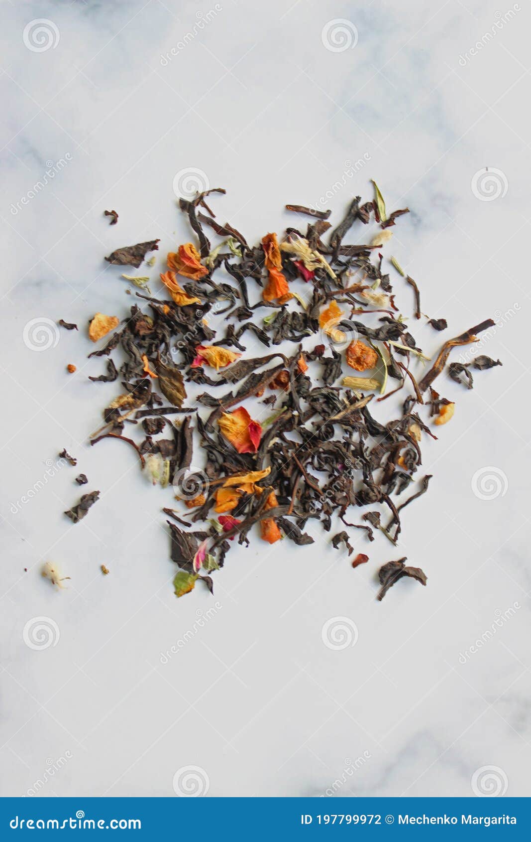 Falling Dried Tea Leaves Isolated on White Background Stock Photo ...