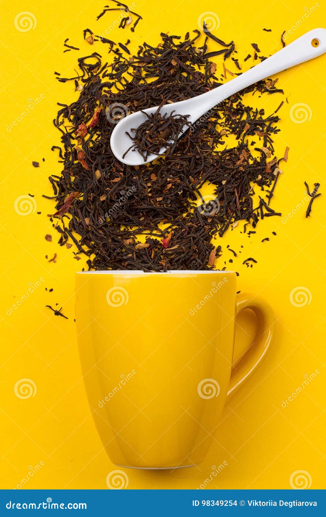 Falling driedn tea stock photo. Image of greentea, falling - 98349254