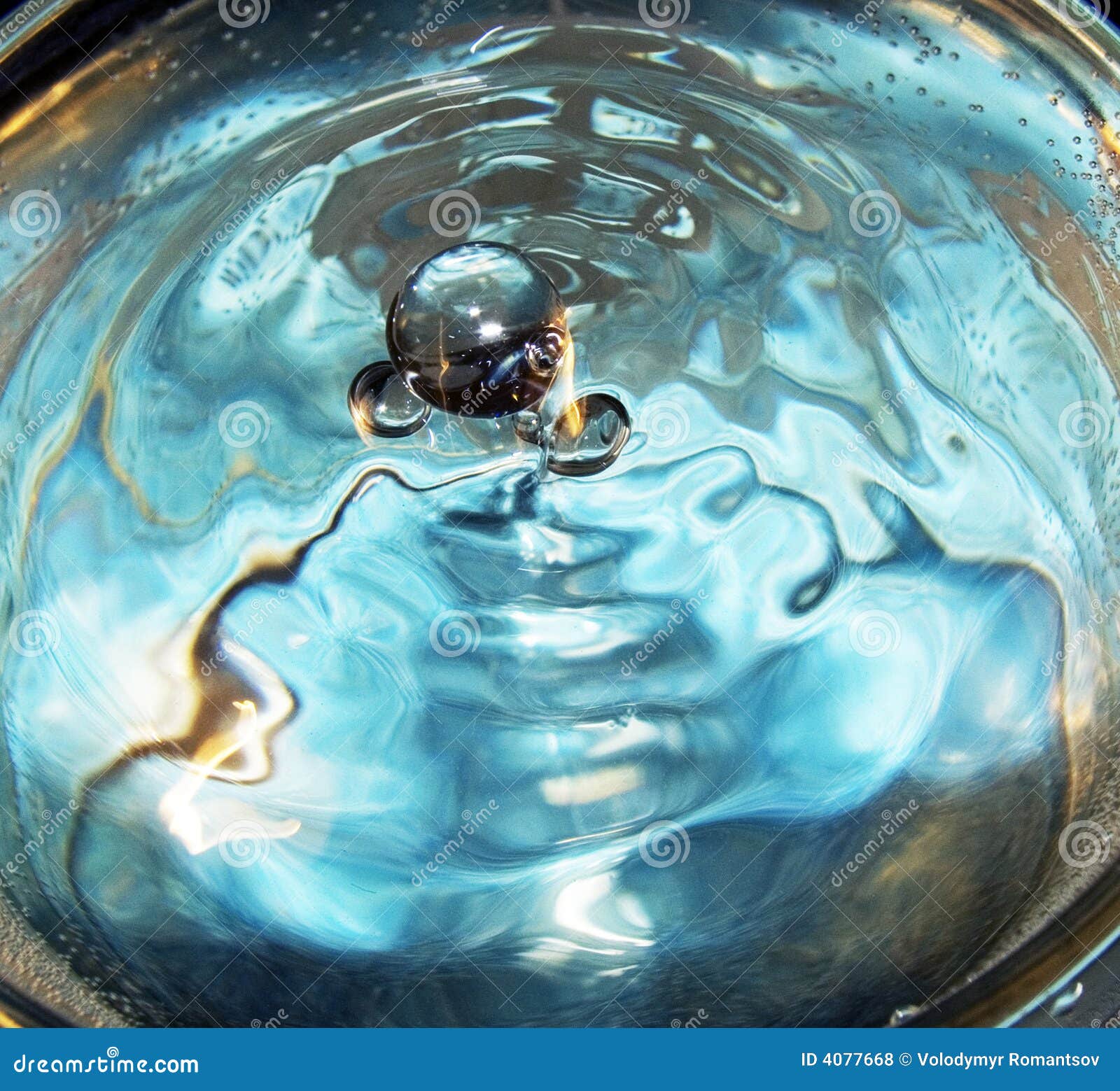 Falling of a Drop of Water-2 Stock Photo - Image of bubble, freshness ...