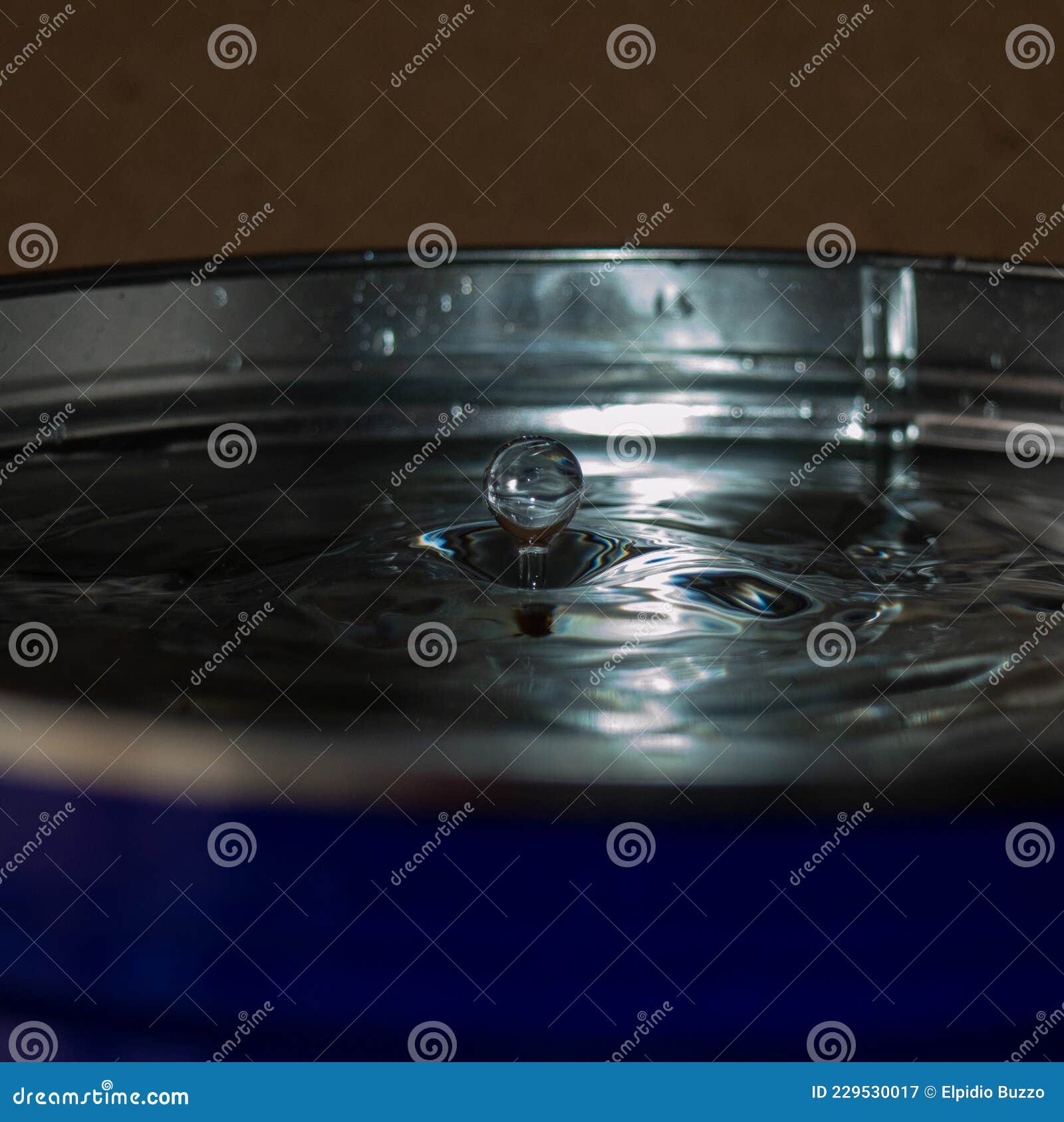 Falling Drop of Water in the Darkness Stock Image - Image of drop ...