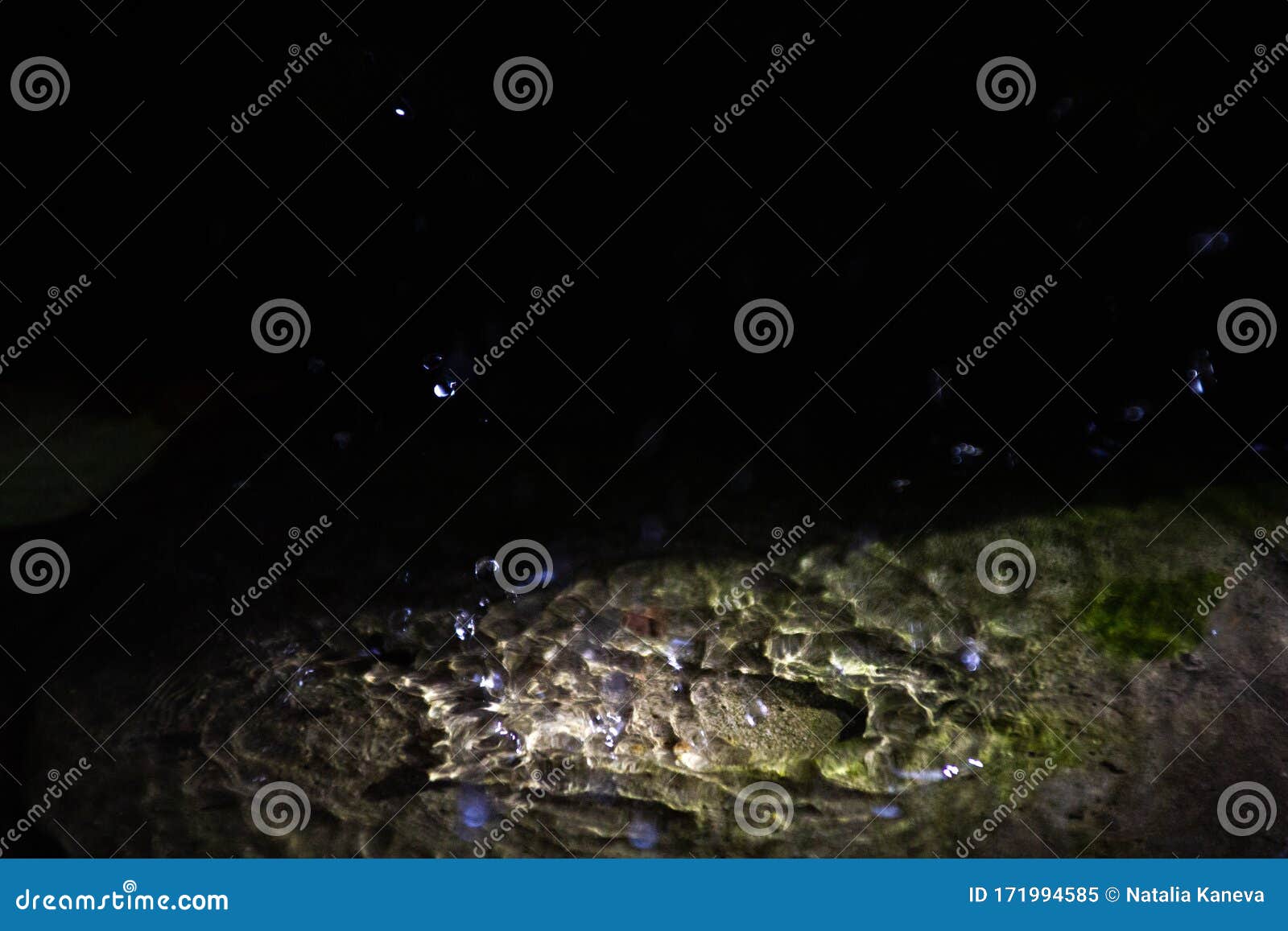 Falling Drop of Water in a Puddle Stock Image - Image of creating ...