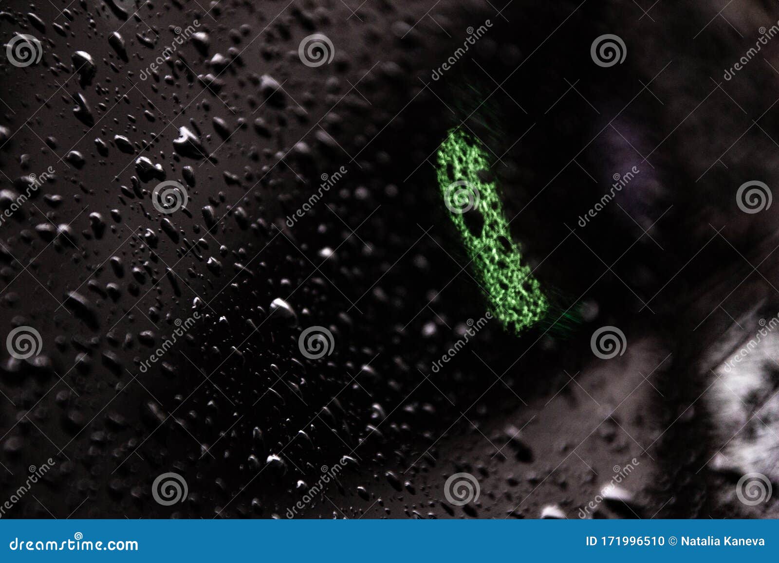 Falling Drop of Water in a Puddle Stock Photo - Image of water ...