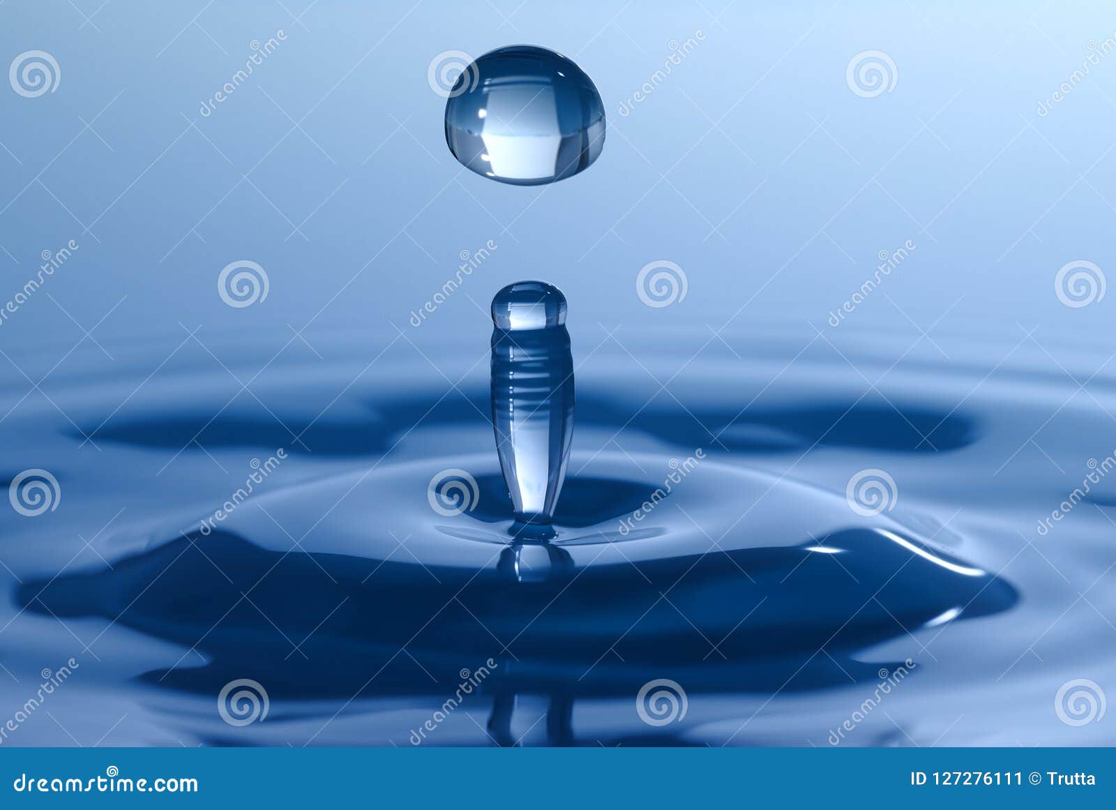 Falling drop of water stock image. Image of rippled - 127276111