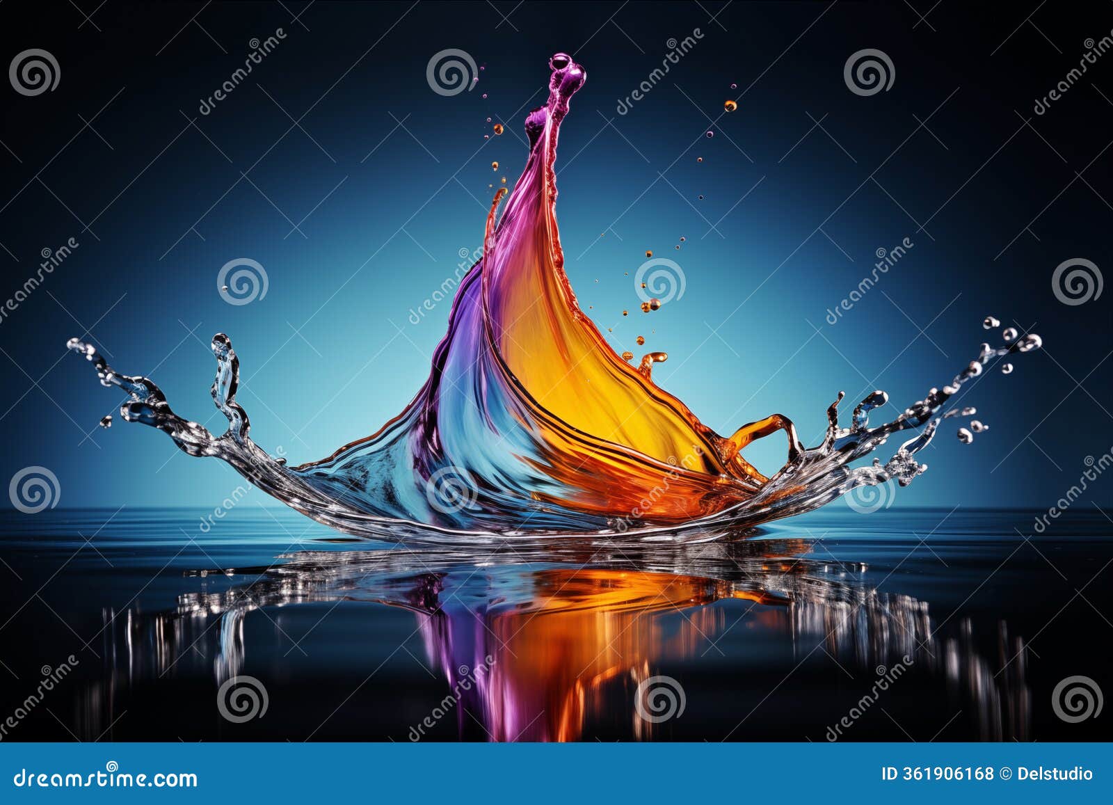 Liquid Droplet Falling, A Study Of Ripples And Surface Tension Royalty ...