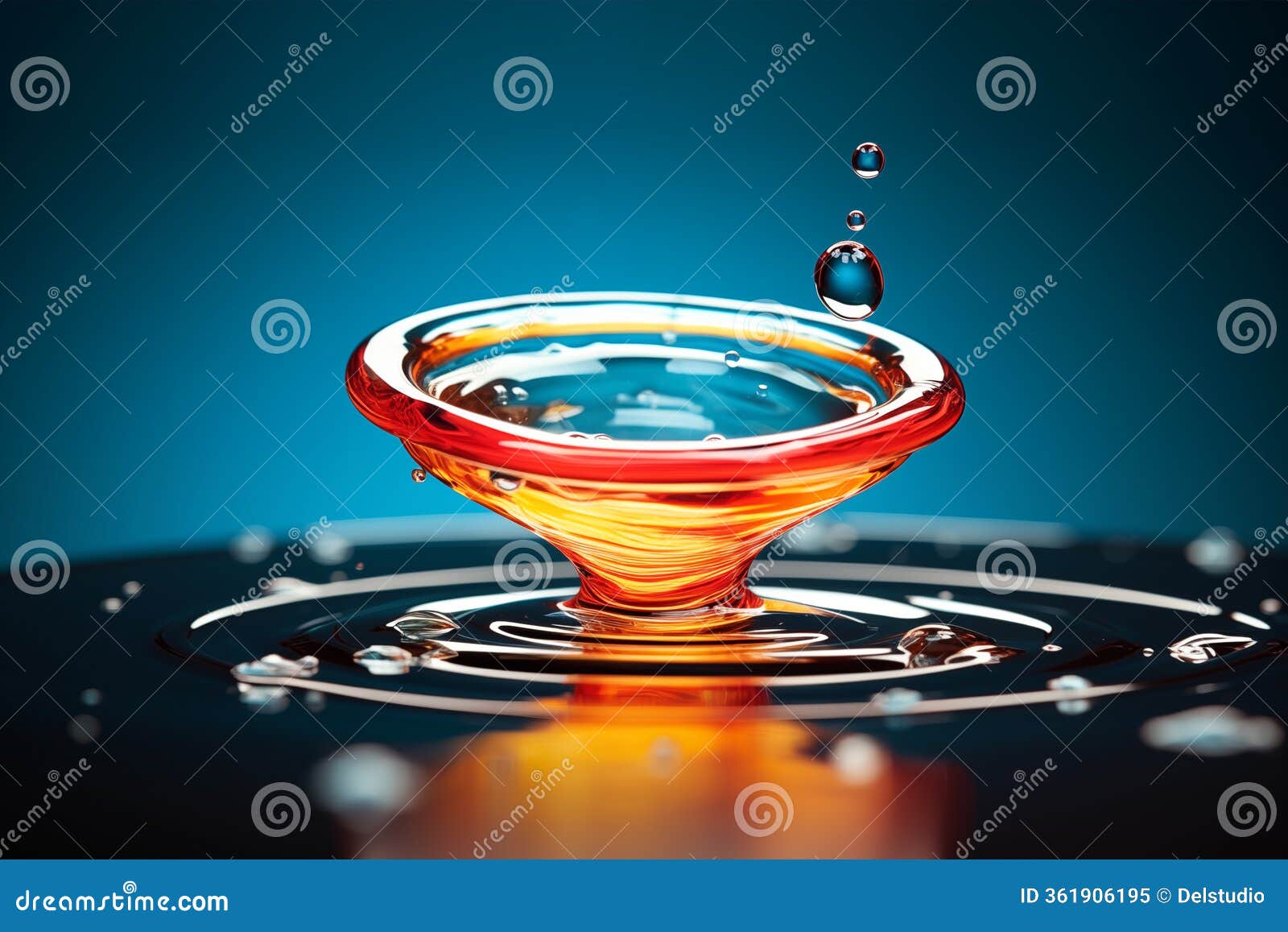 Liquid Droplet Falling, A Study Of Ripples And Surface Tension Royalty ...