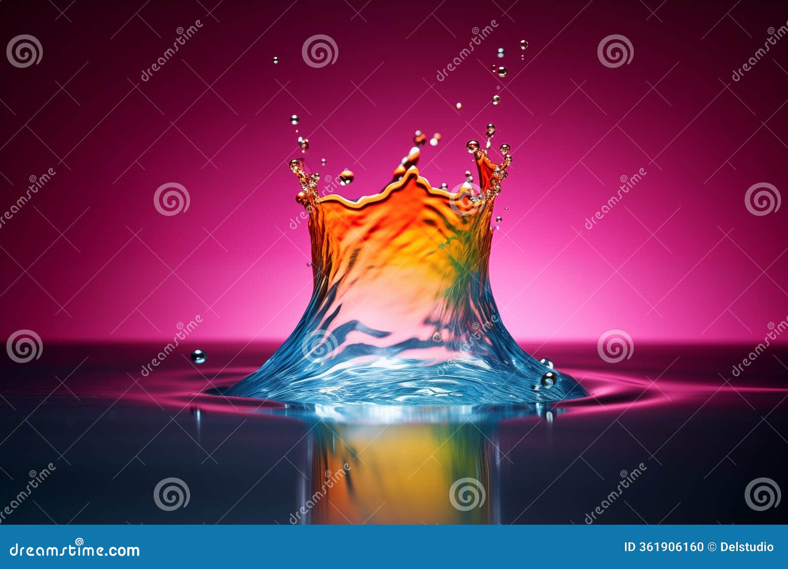 Liquid Droplet Falling, A Study Of Ripples And Surface Tension Royalty ...