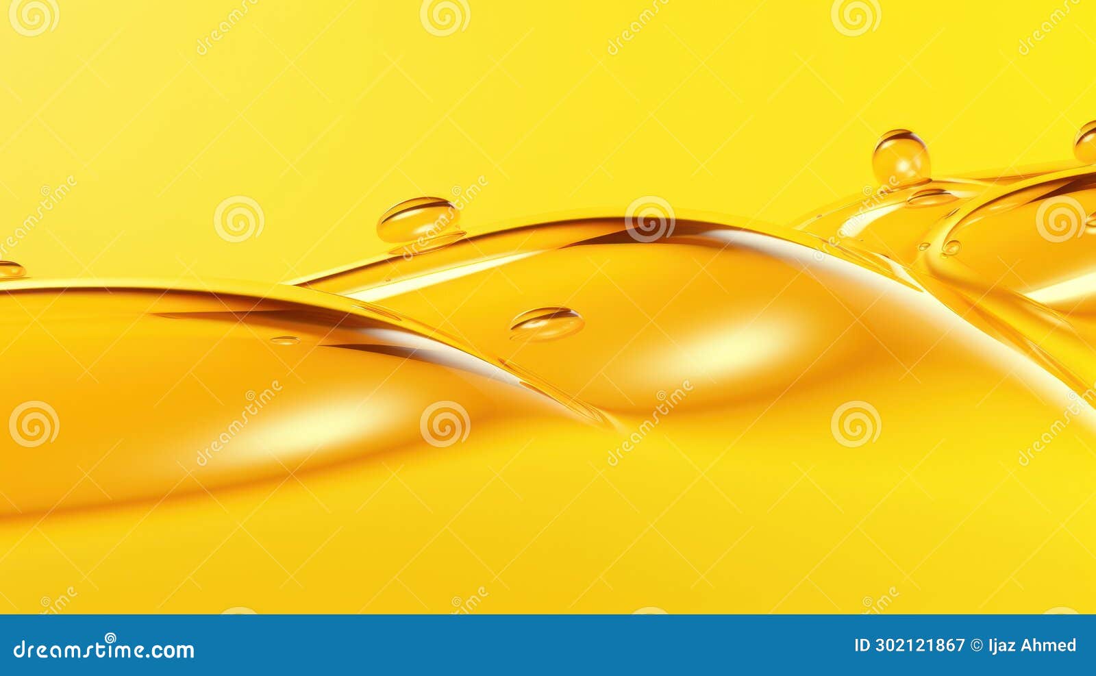 Falling Drops of Oil on a Yellow Background Stock Illustration ...