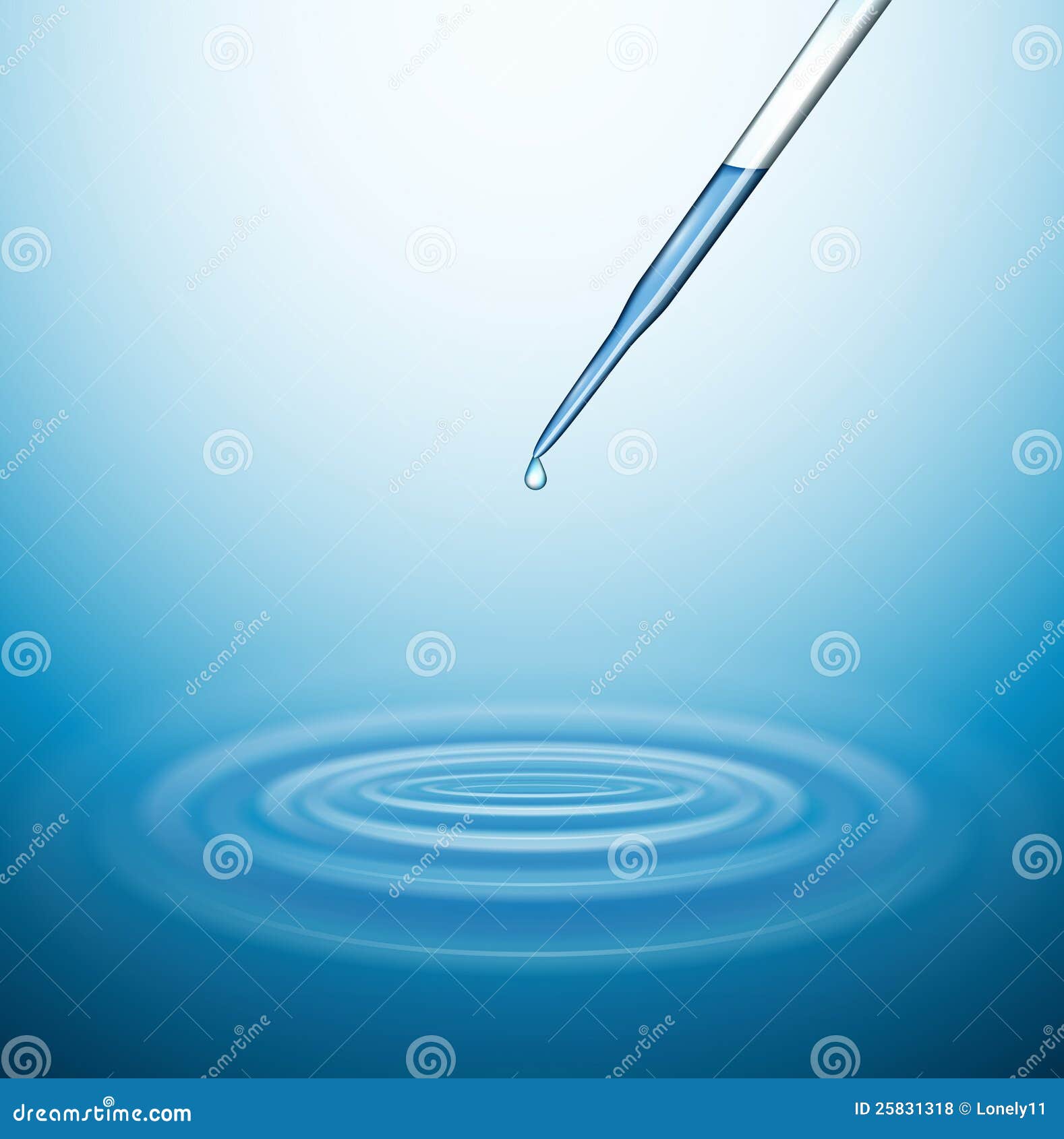 Falling Drops from the Pipette Stock Vector - Illustration of glass ...