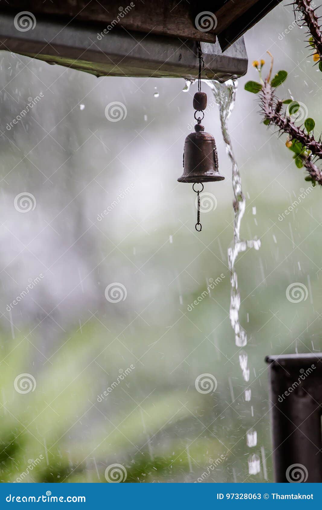 Falling Drops Rain Wind Bell Background Stock Photos - Free & Royalty ...