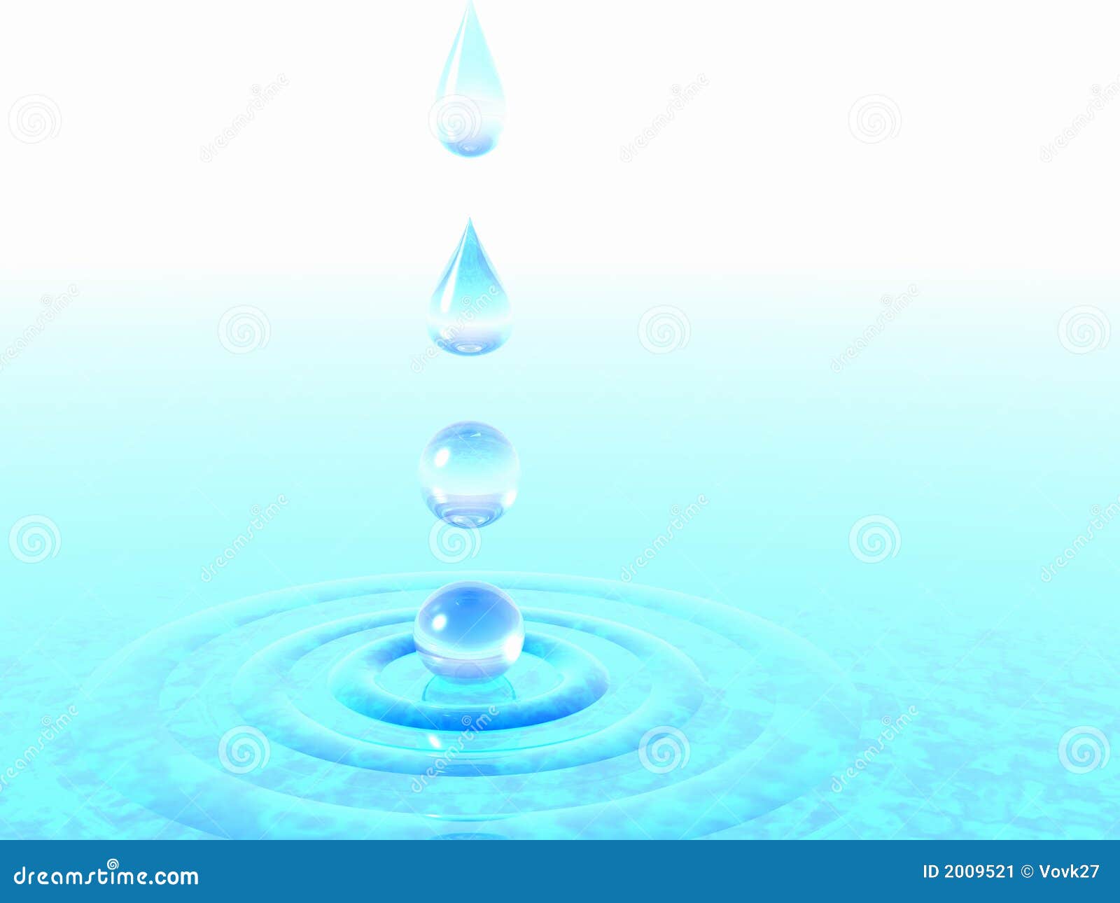 Falling drops of water. stock illustration. Illustration of clear - 2009521