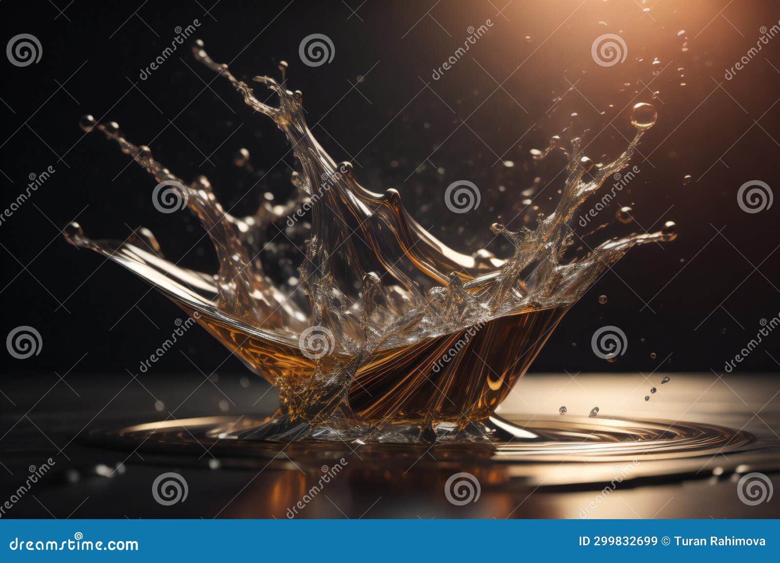 Falling Drops of Water. Splash Effect after Collision a Falling Drops ...