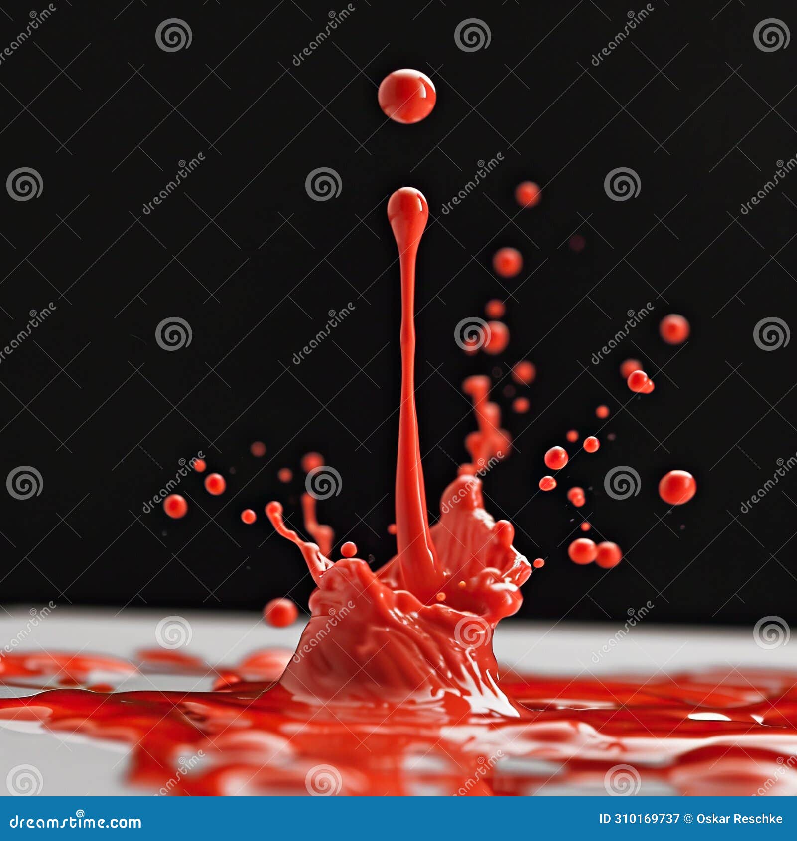 Falling Drops of Water. Splash Effect after Collision a Falling Drops ...