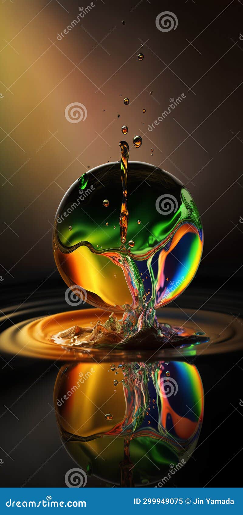 Falling Drops of Water. Splash Effect after Collision a Falling Drops ...