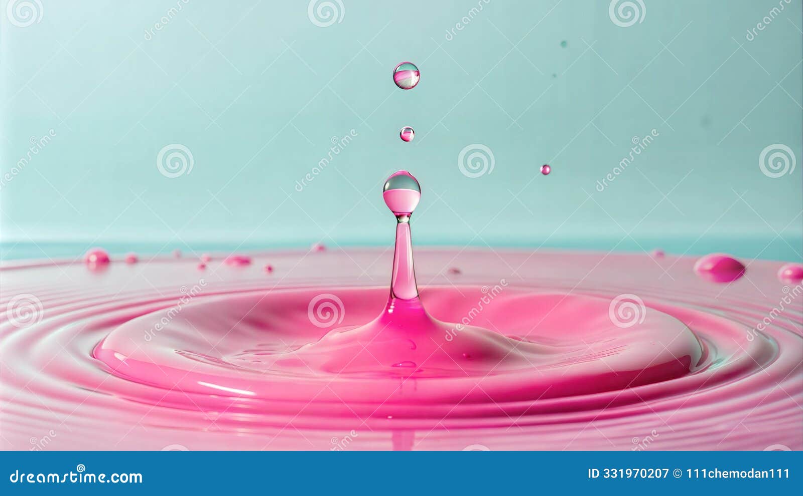 Falling Drops of Water. Splash Effect after Collision a Falling Drops ...