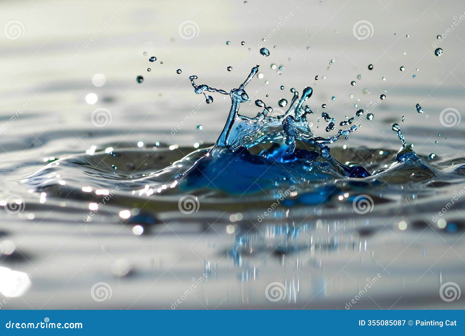 Falling Drops of Water, Splash Effect after Collision a Falling Drops ...