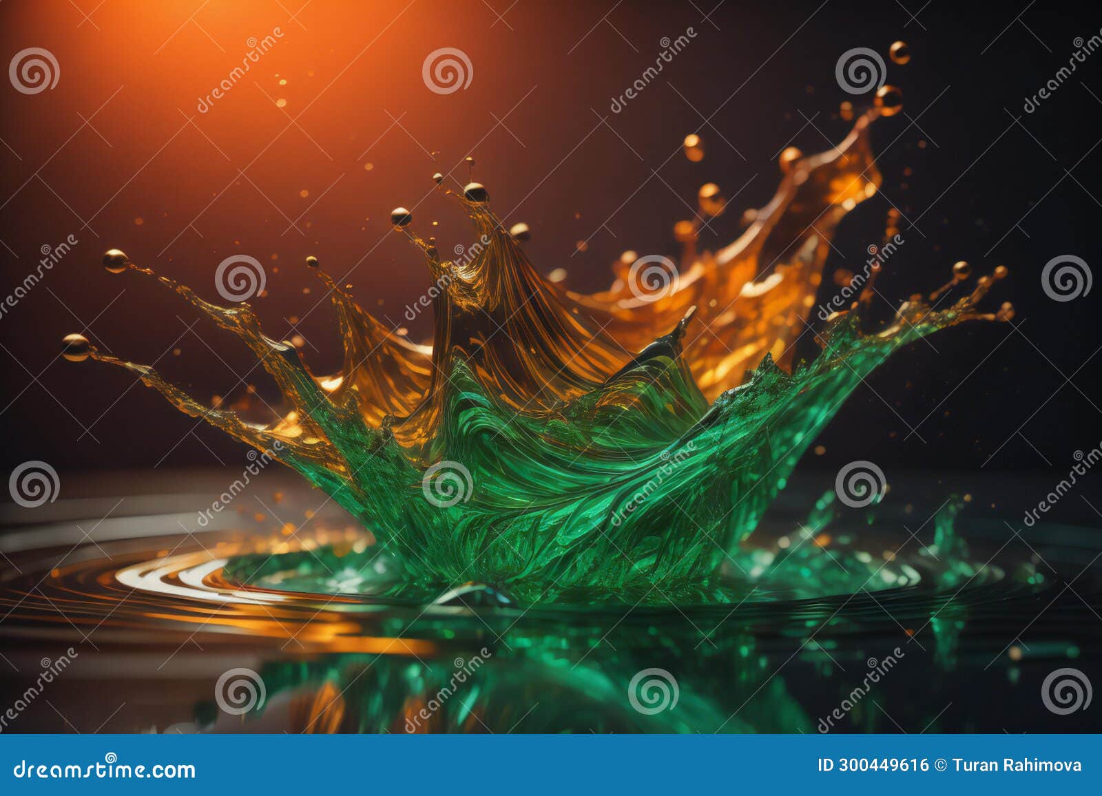 Falling Drops of Water. Splash Effect after Collision a Falling Drops ...