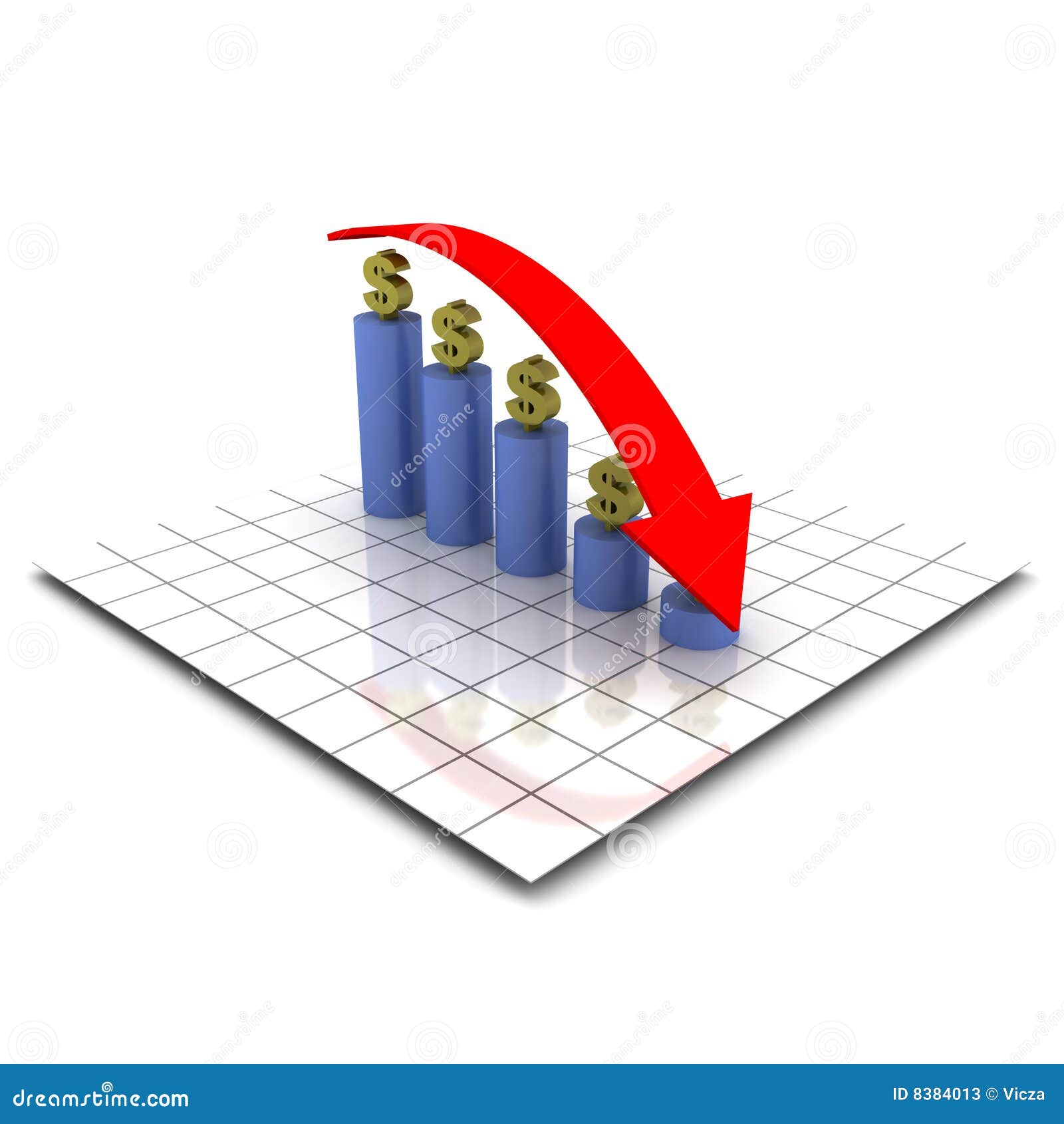 Falling economy (XXL) stock illustration. Illustration of arrow - 8384013