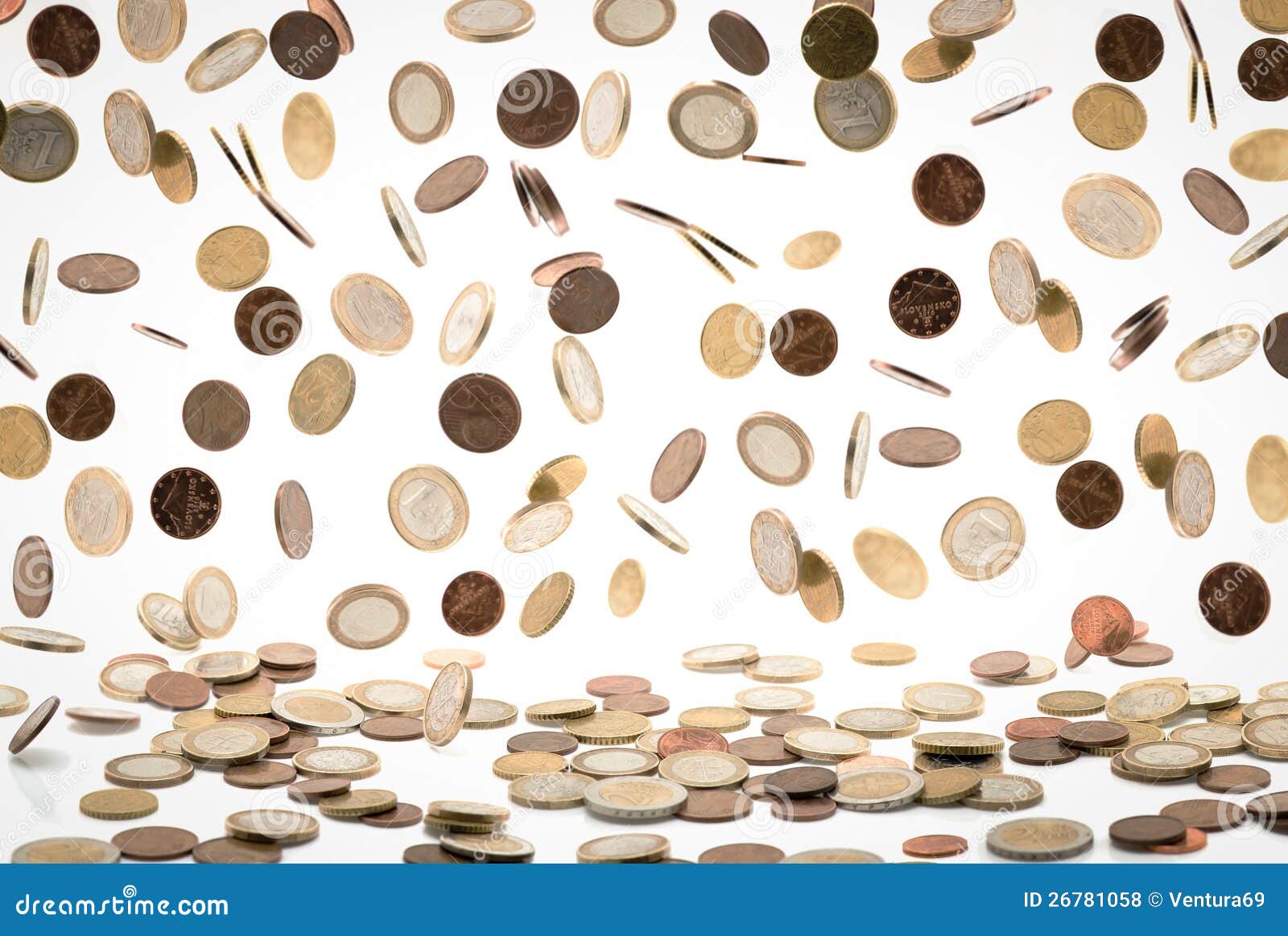 Falling euro coins stock photo. Image of casino, cent - 26781058