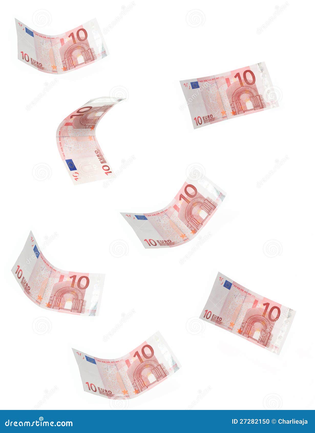 Falling euro notes stock photo. Image of europe, white - 27282150