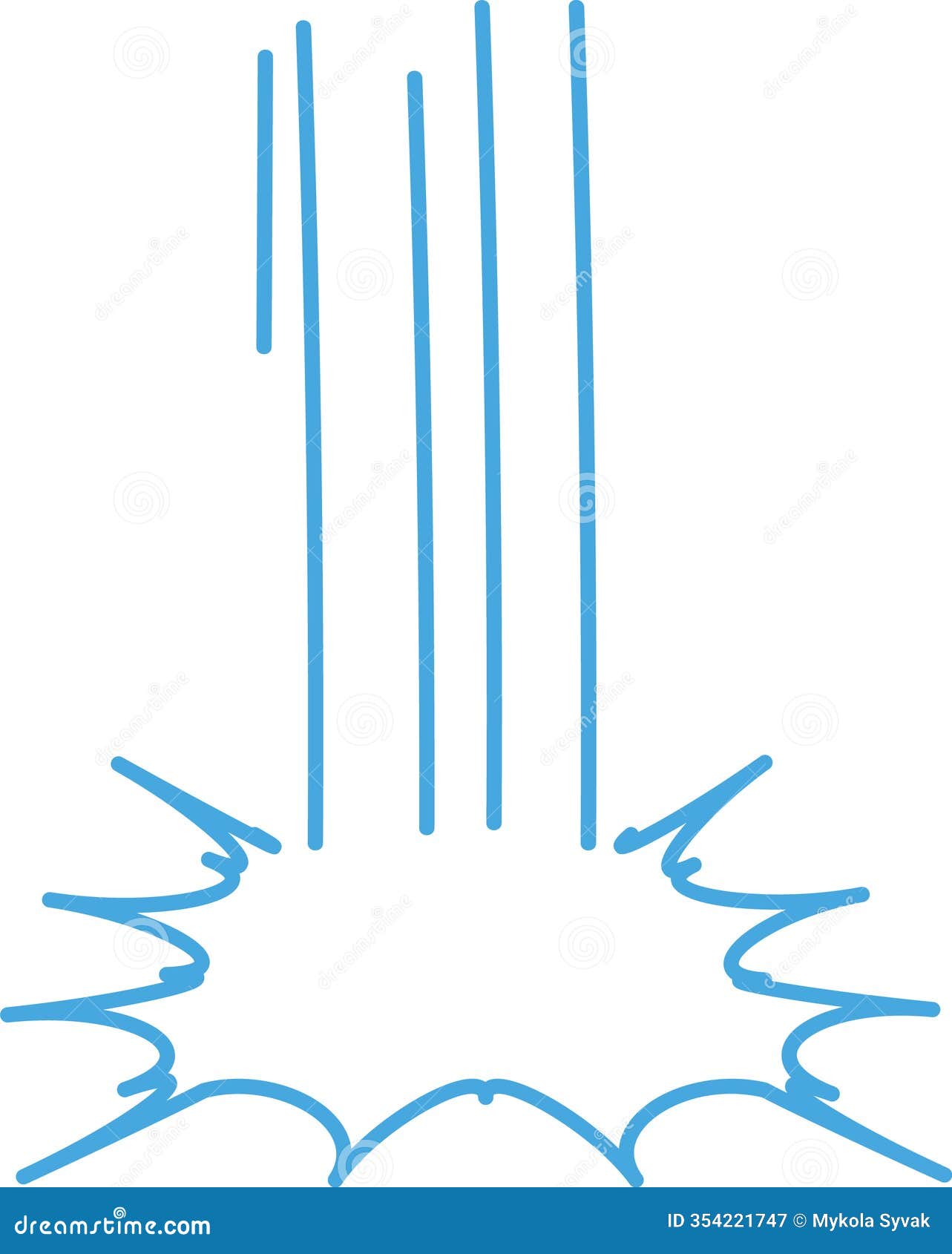 Falling and Explosion Lined Doodle Stock Illustration - Illustration of ...